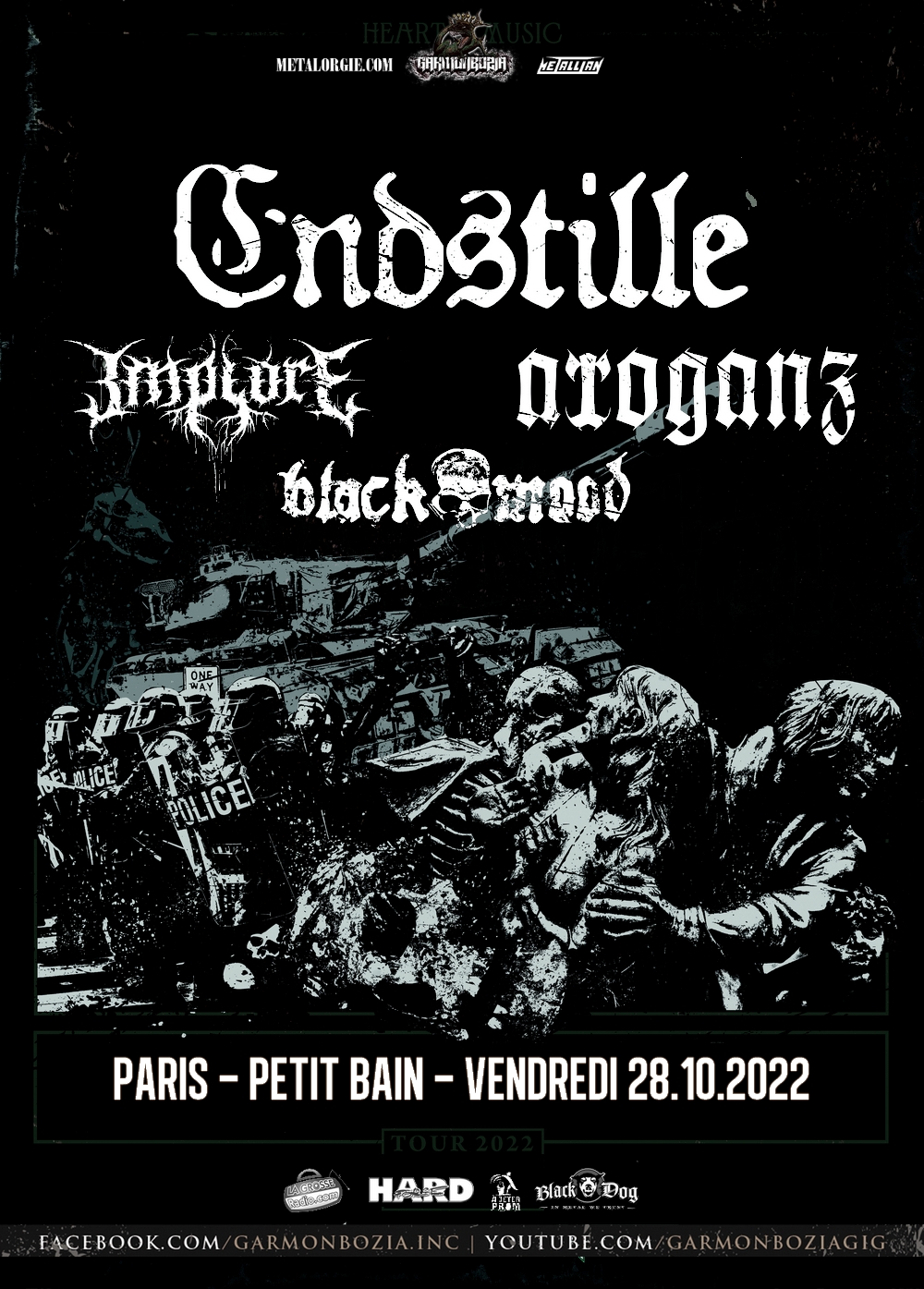 Endstille, Implore, Arroganz, Black Mood | Petit Bain – Équipement ...