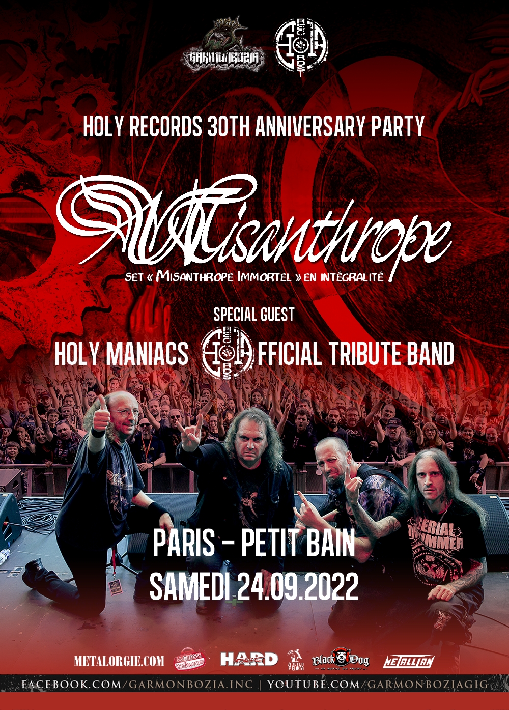 Holy Records 30 ans - Misanthrope "Immortel set" & Holy Maniacs tribute ...